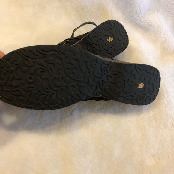 Teva | Shoes | Teva Black Leather Clog Mule Slides Sandals 85 | Poshmark